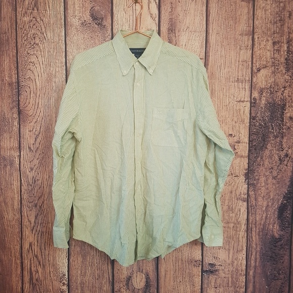 NATURAL LIFE | Shirts | Natural Life Green White Stripe Shirt Size M ...